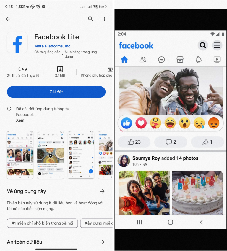 Facebook lite là gì? Facebook và Facebook Lite có gì khác nhau?