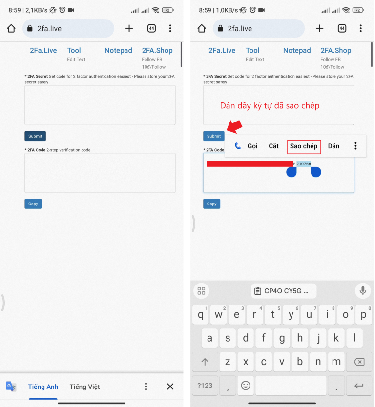 Cách lấy mã 2FA facebook online đơn giản chỉ vài bước